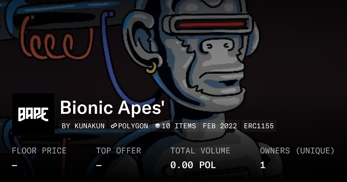 Bionic Apes' - Collection | OpenSea