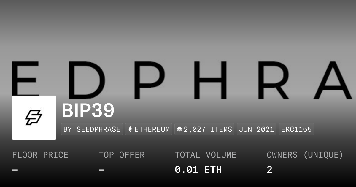 BIP39 - Collection | OpenSea