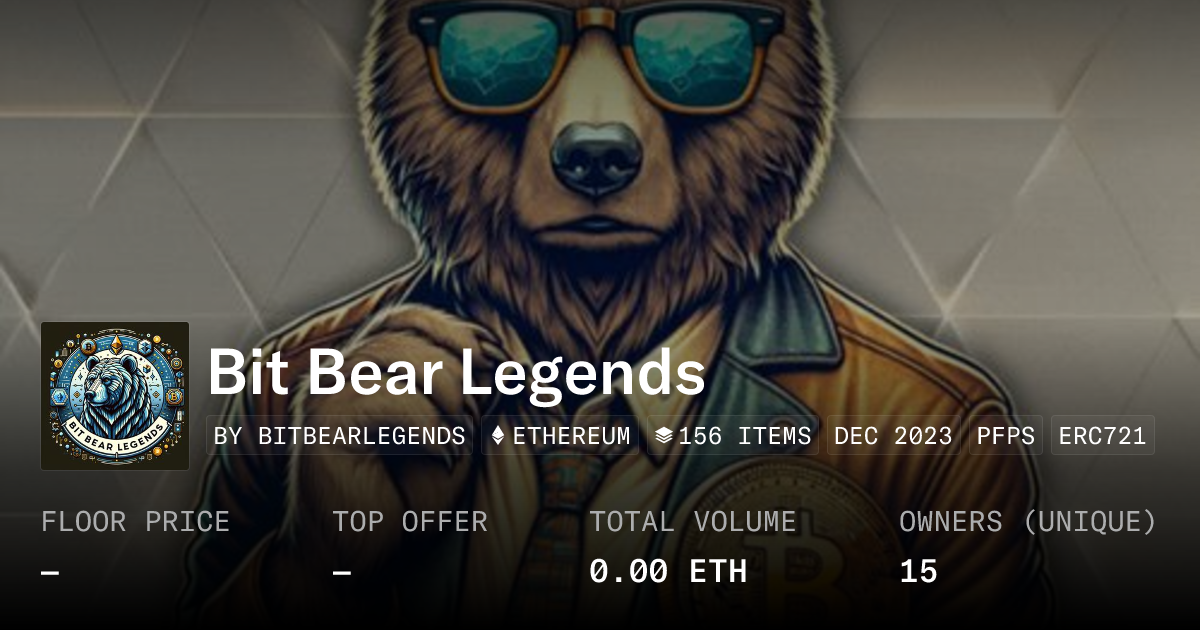 Bit Bear Legends - Collection | OpenSea