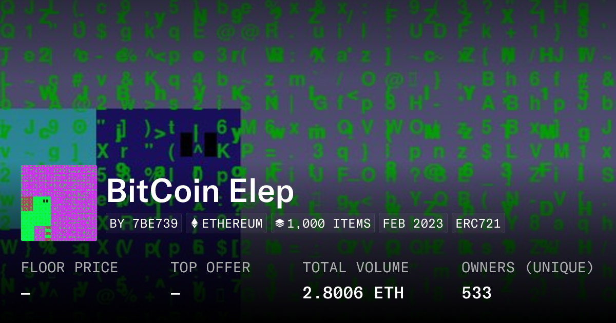 BitCoin Elep - Collection | OpenSea