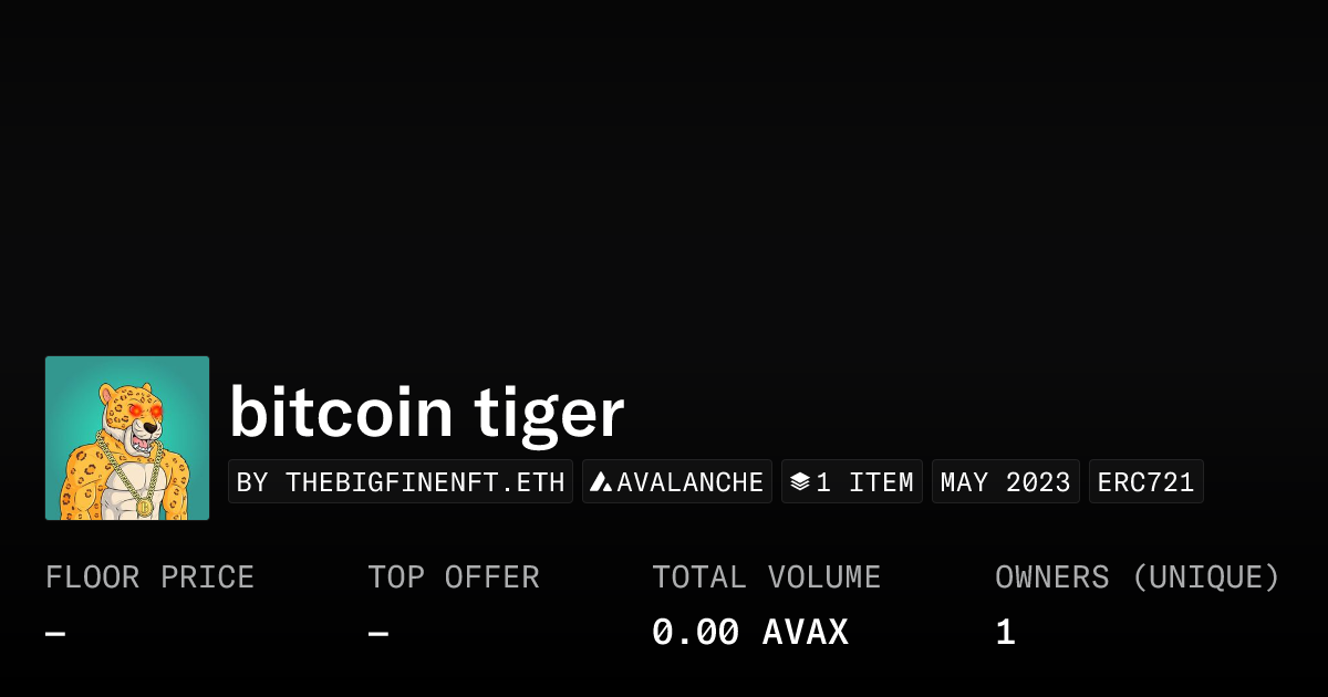 bitcoin tiger - Collection | OpenSea