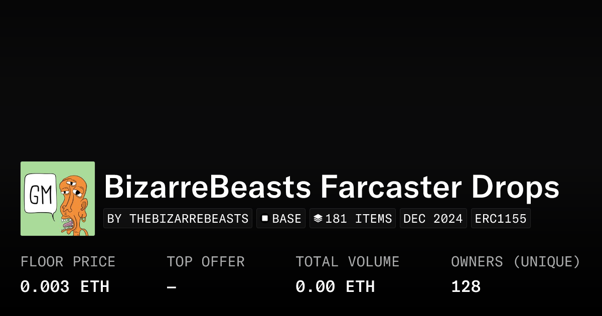 BizarreBeasts Farcaster Drops - Collection | OpenSea