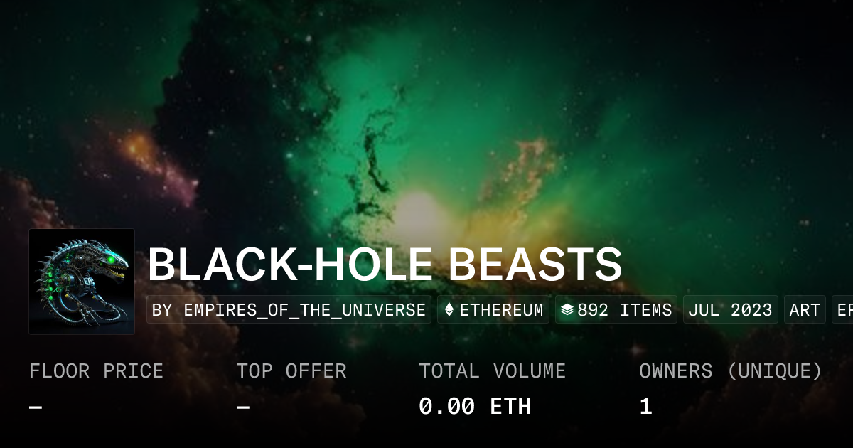 BLACK-HOLE BEASTS - Collection | OpenSea