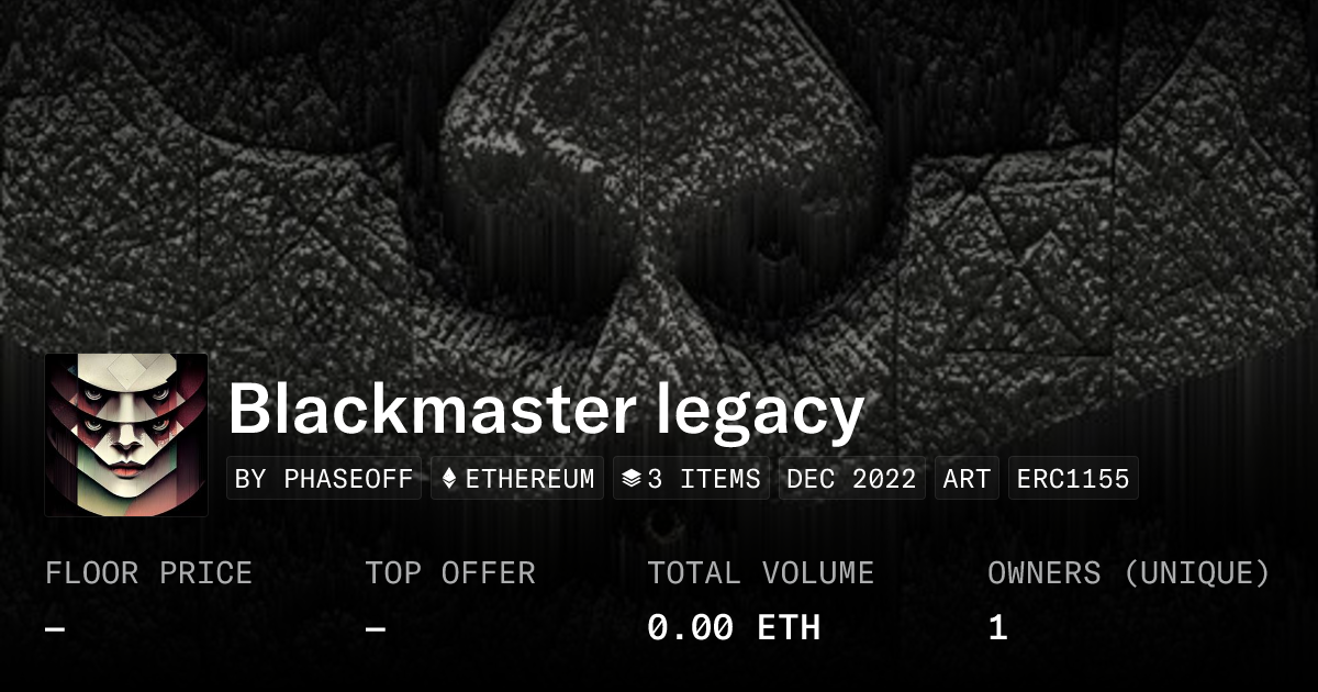 Blackmaster legacy - Collection | OpenSea