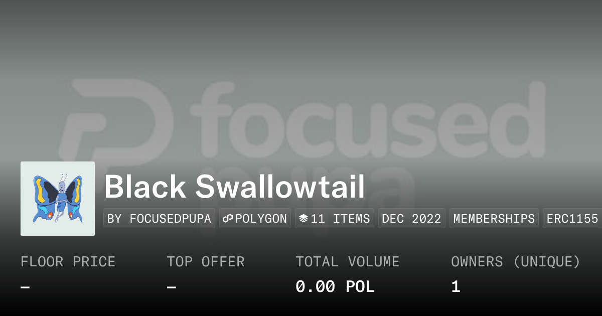 Black Swallowtail - Collection | OpenSea