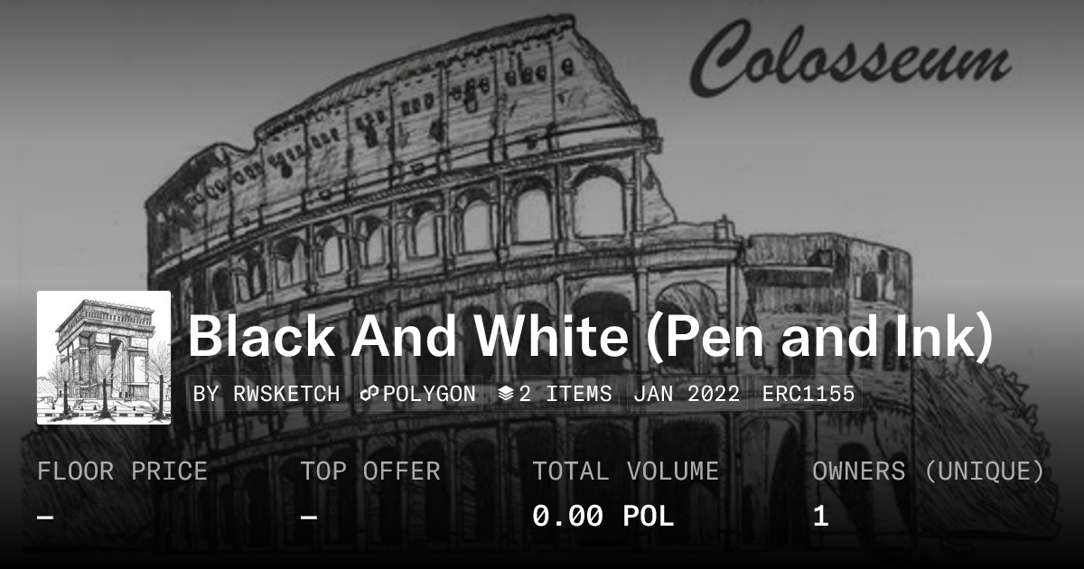 Black And White (Pen and Ink) - Collection | OpenSea