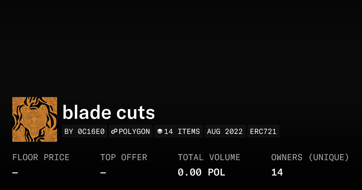 blade cuts - Collection | OpenSea