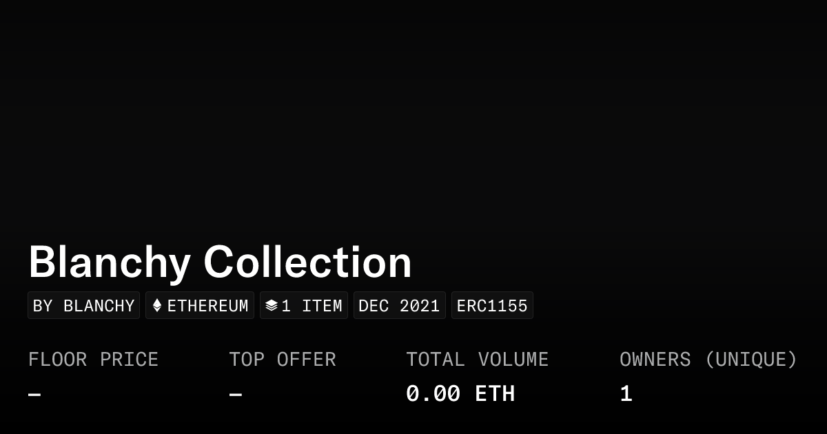 Blanchy Collection - Collection | OpenSea