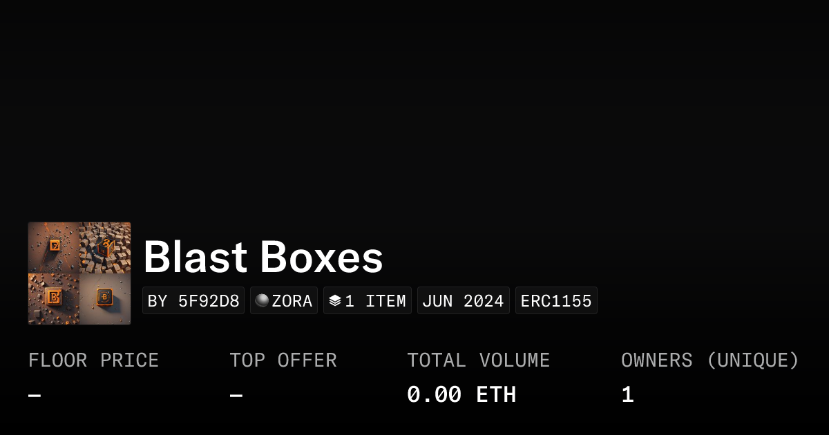 Blast Boxes - Collection | OpenSea