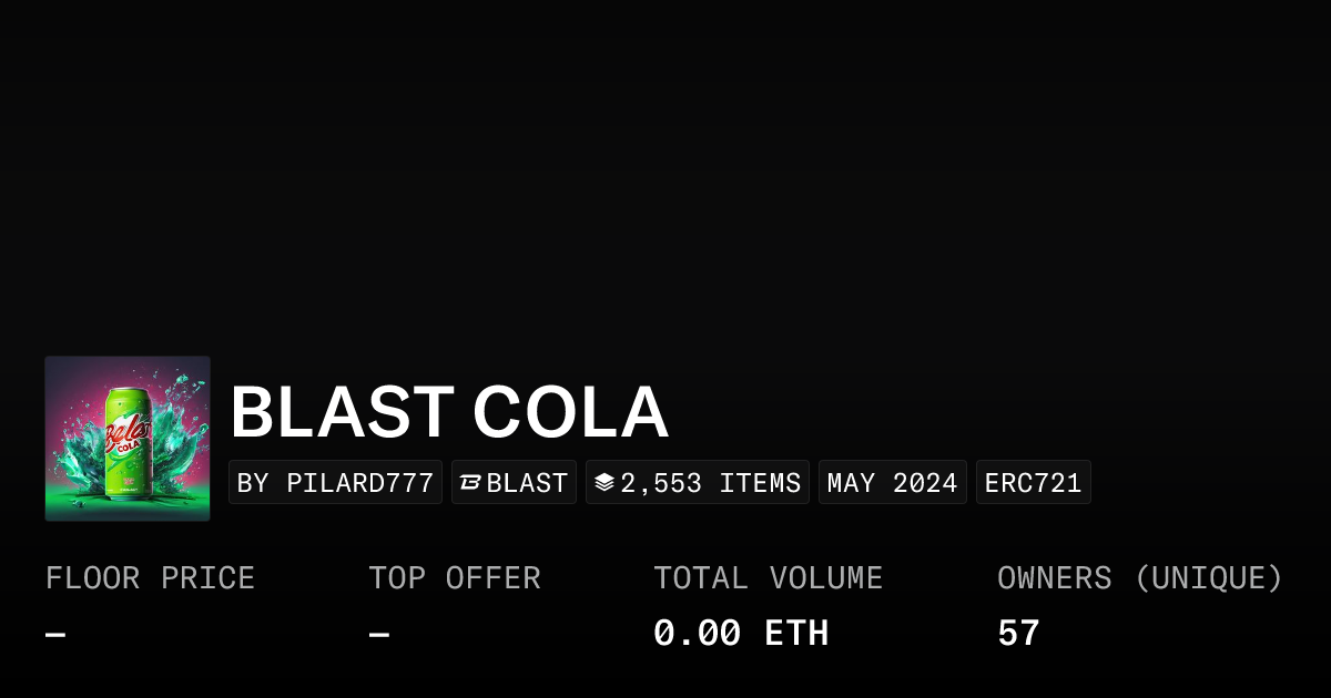 BLAST COLA - Collection | OpenSea
