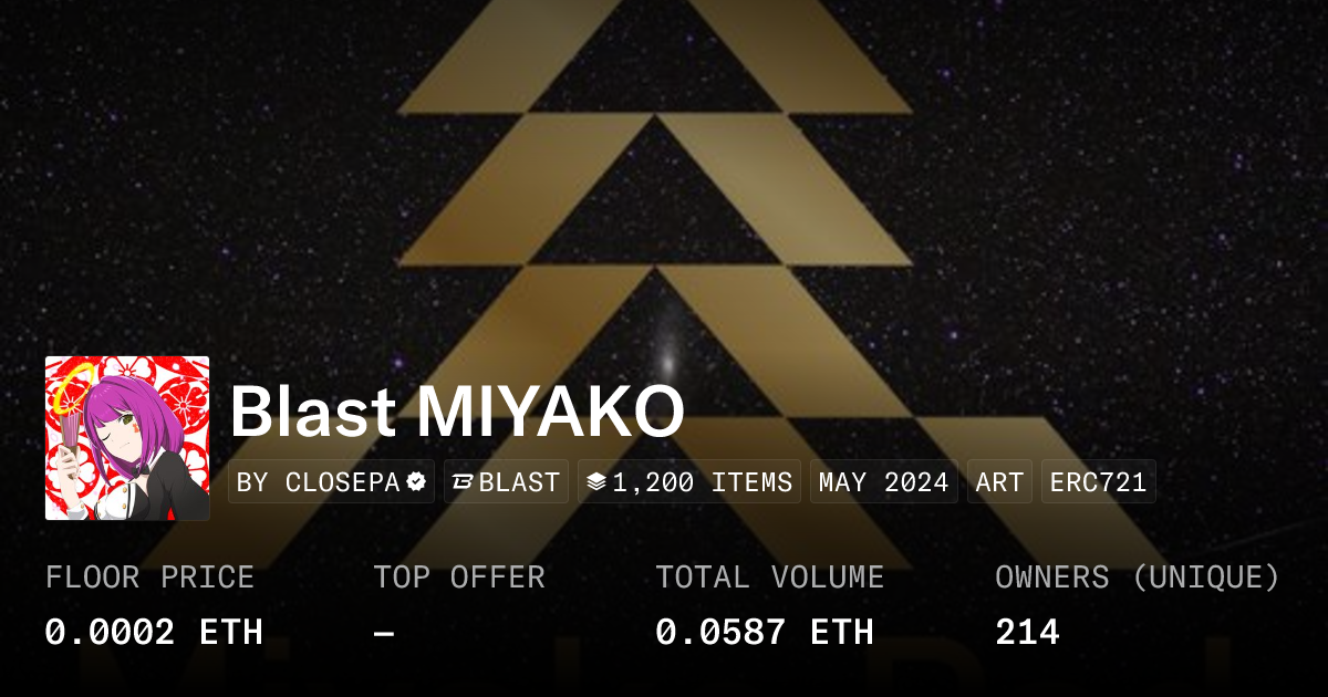 Blast MIYAKO - Collection | OpenSea