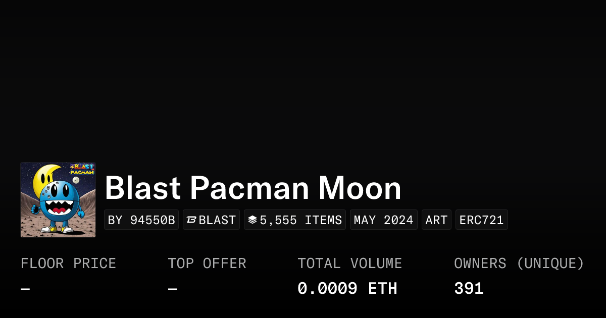 Blast Pacman Moon - Collection | OpenSea