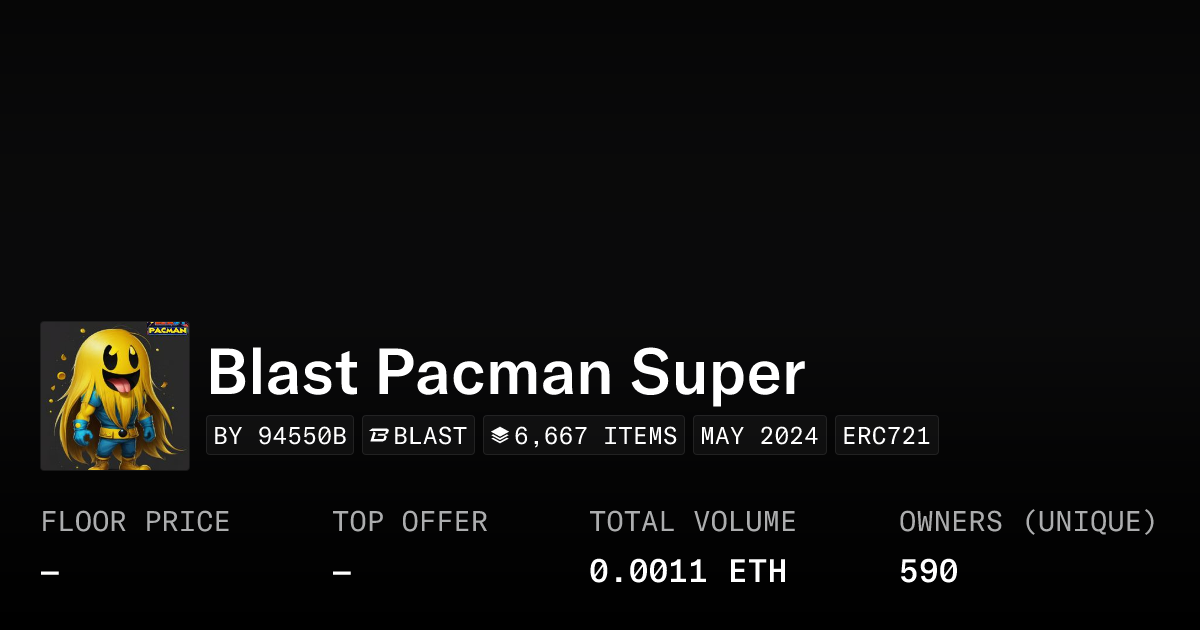 Blast Pacman Super - Collection | OpenSea