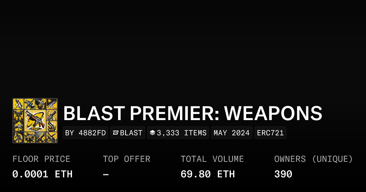 BLAST PREMIER: WEAPONS - Collection | OpenSea