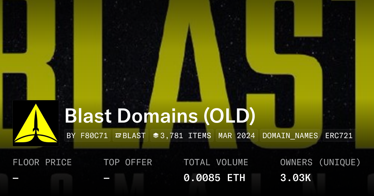 Blast Domains (OLD) - Collection | OpenSea
