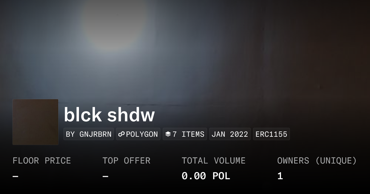 blck shdw - Collection | OpenSea