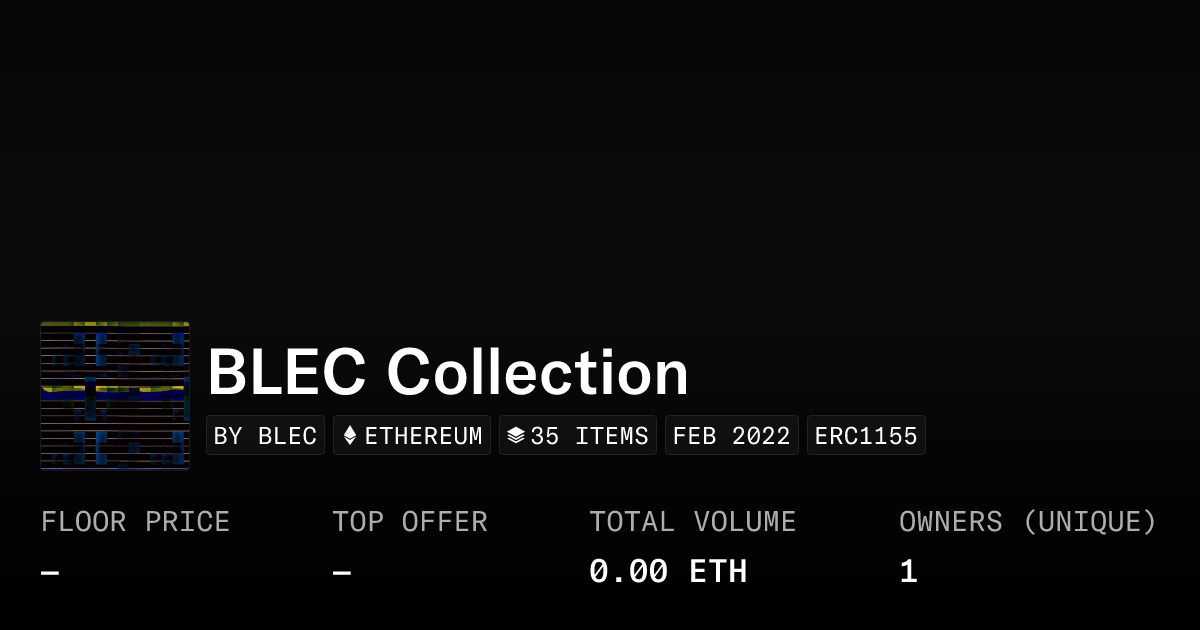 BLEC Collection - Collection | OpenSea