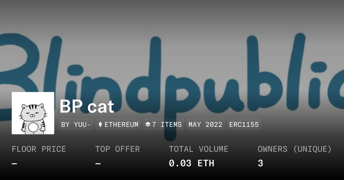 BP cat - Collection | OpenSea