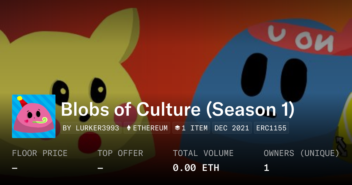 Blobs of Culture (Season 1) - Collection | OpenSea