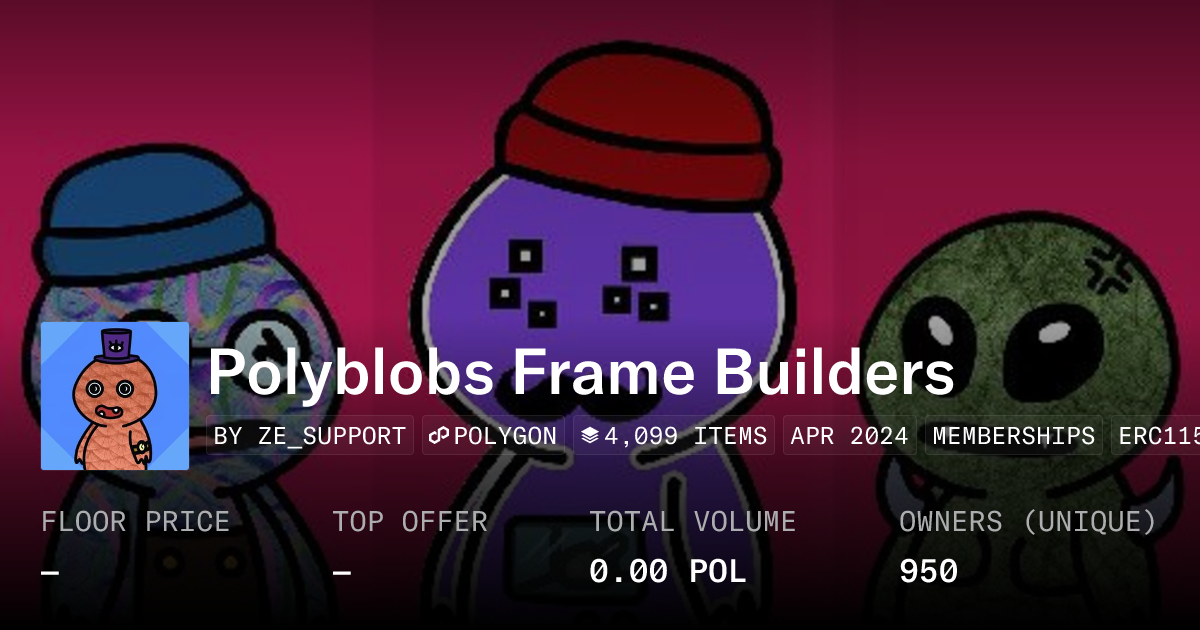 Polyblobs Frame Builders - Collection | OpenSea