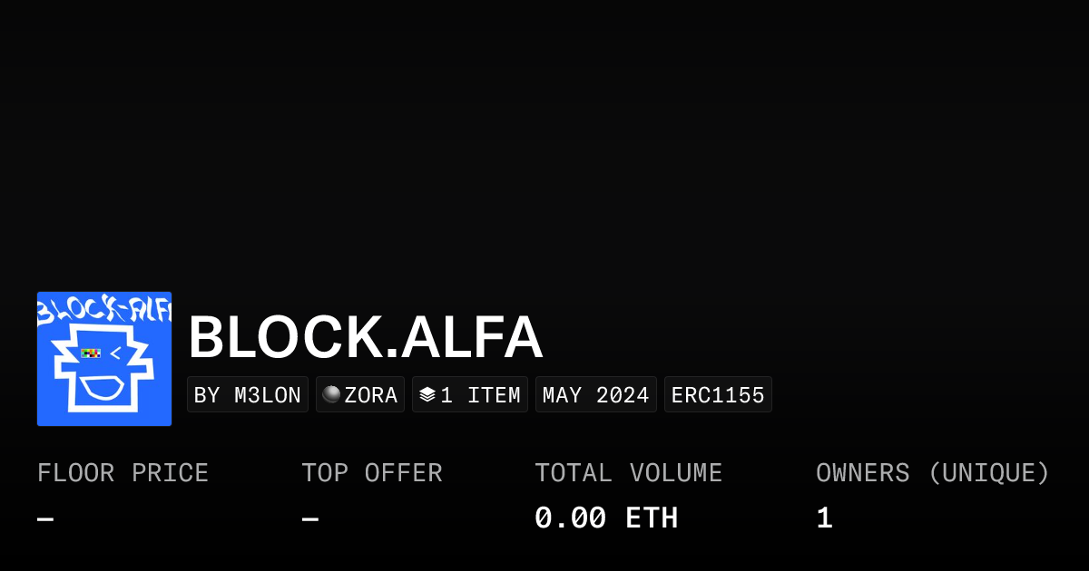 BLOCK.ALFA - Collection | OpenSea
