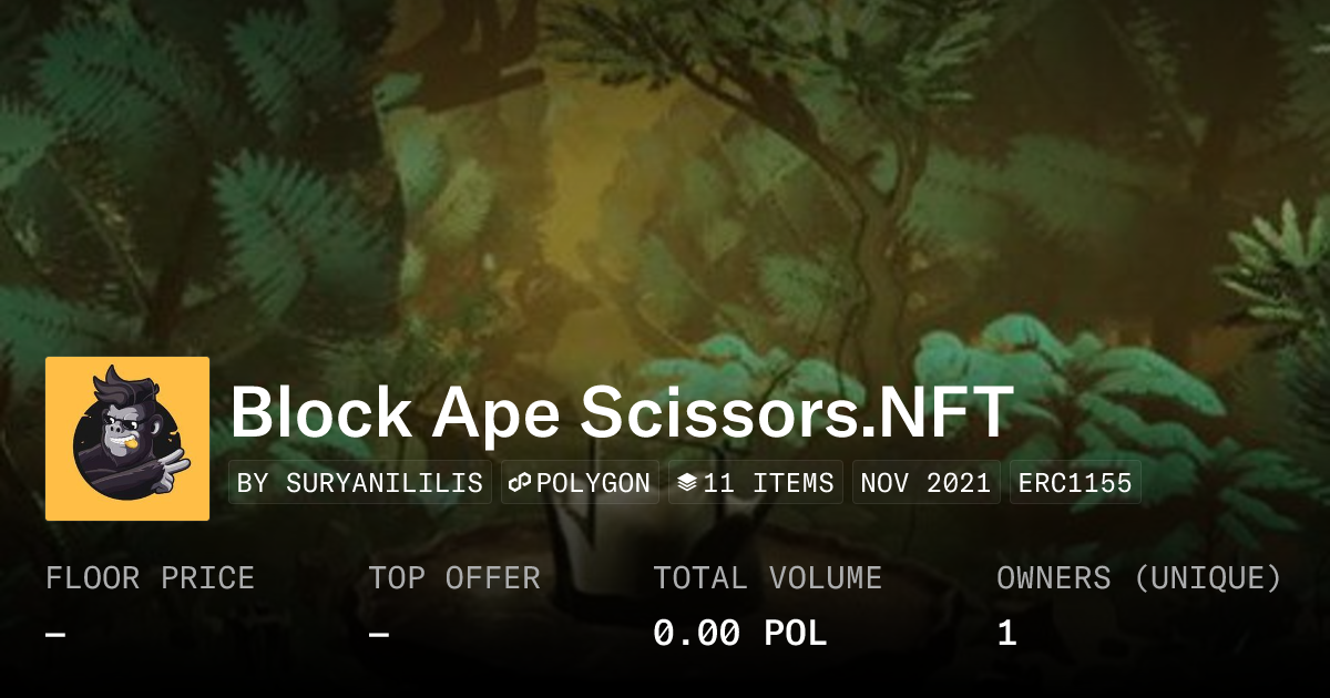 Block Ape Scissors.NFT - Collection | OpenSea