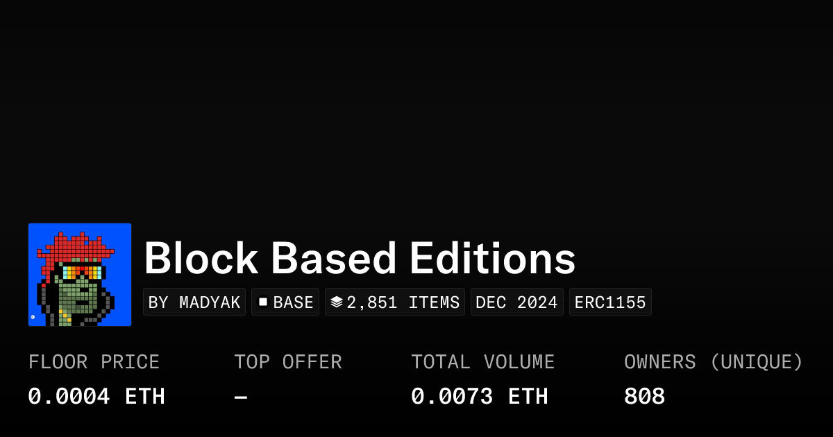 Block Based Editions - Collection | OpenSea