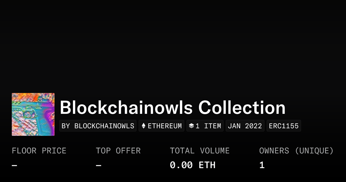 Blockchainowls Collection - Collection | OpenSea