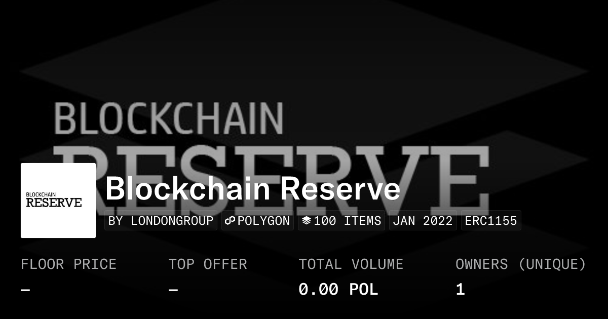 Blockchain Reserve - Collection | OpenSea