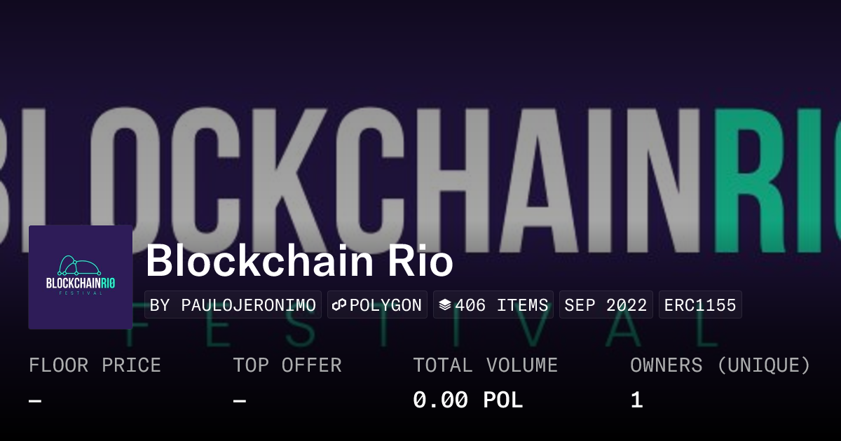 Blockchain Rio - Collection | OpenSea