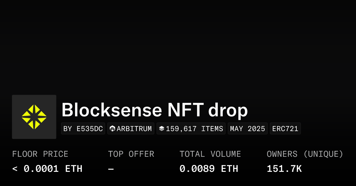 Blocksense NFT drop - Collection | OpenSea
