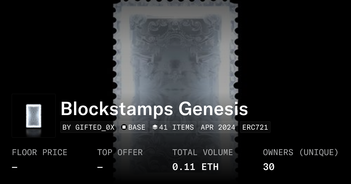 Blockstamps Genesis - Collection | OpenSea