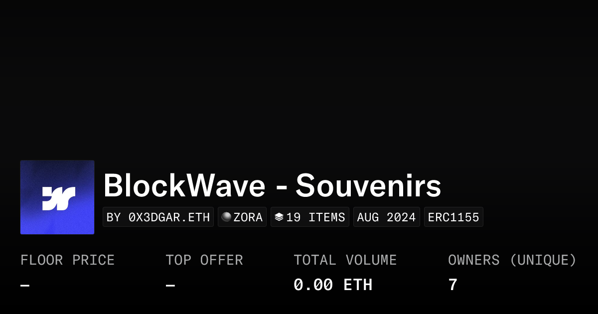 BlockWave - Souvenirs - Collection | OpenSea