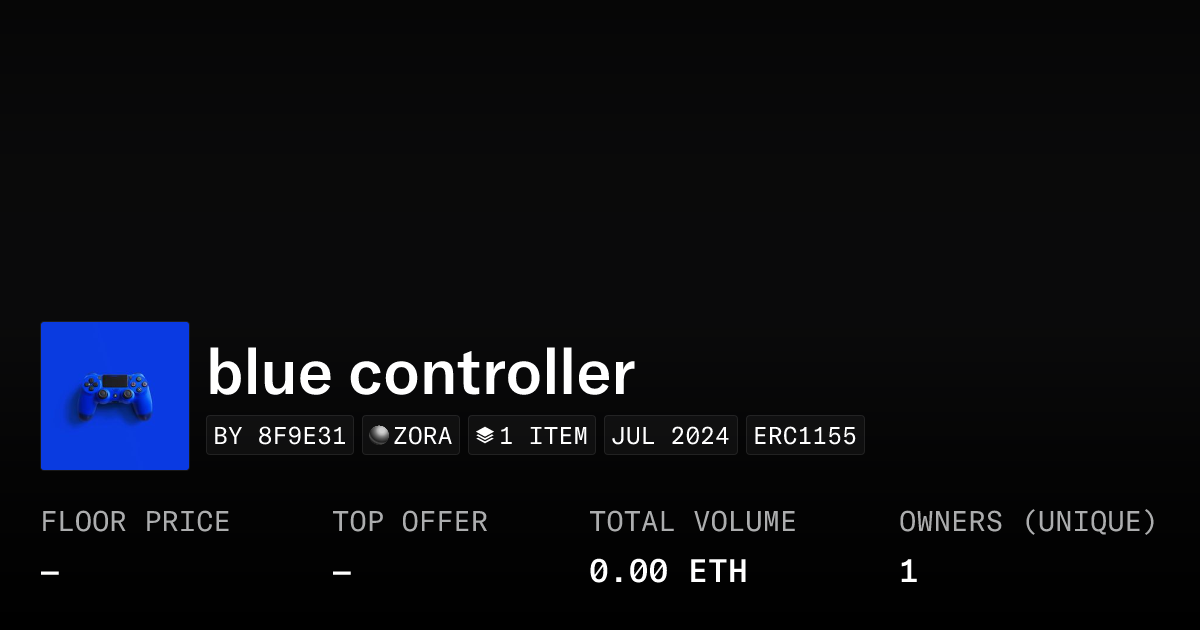 blue controller - Collection | OpenSea