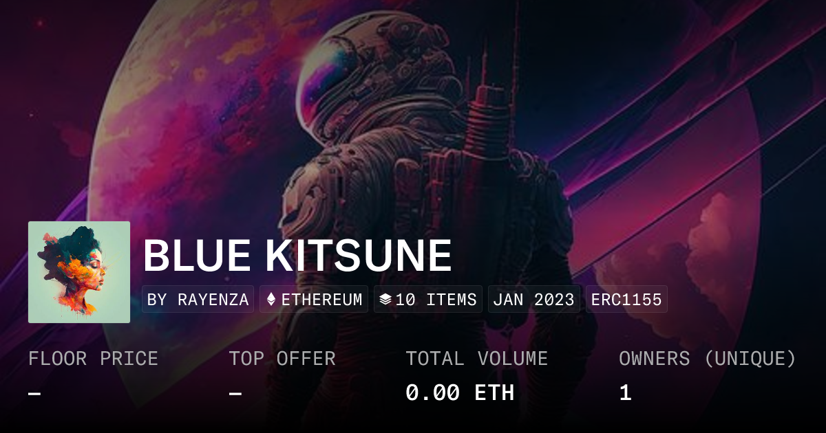 BLUE KITSUNE - Collection | OpenSea