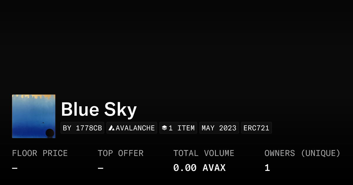 Blue Sky - Collection | OpenSea