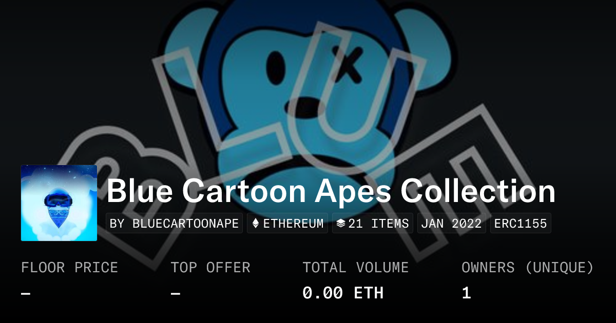 Blue Cartoon Apes Collection - Collection | OpenSea