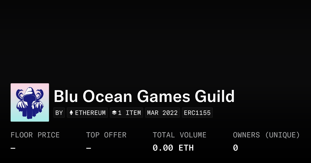 Blu Ocean Games Guild - Collection | OpenSea