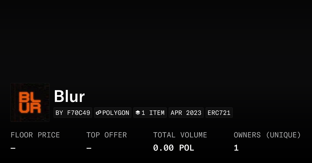 Blur - Collection | OpenSea