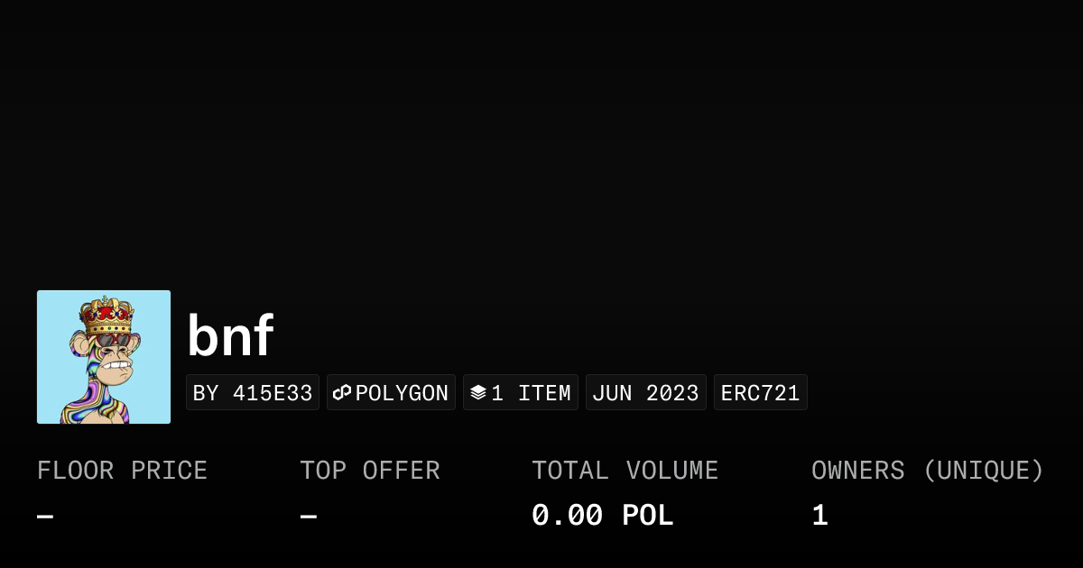 bnf - Collection | OpenSea