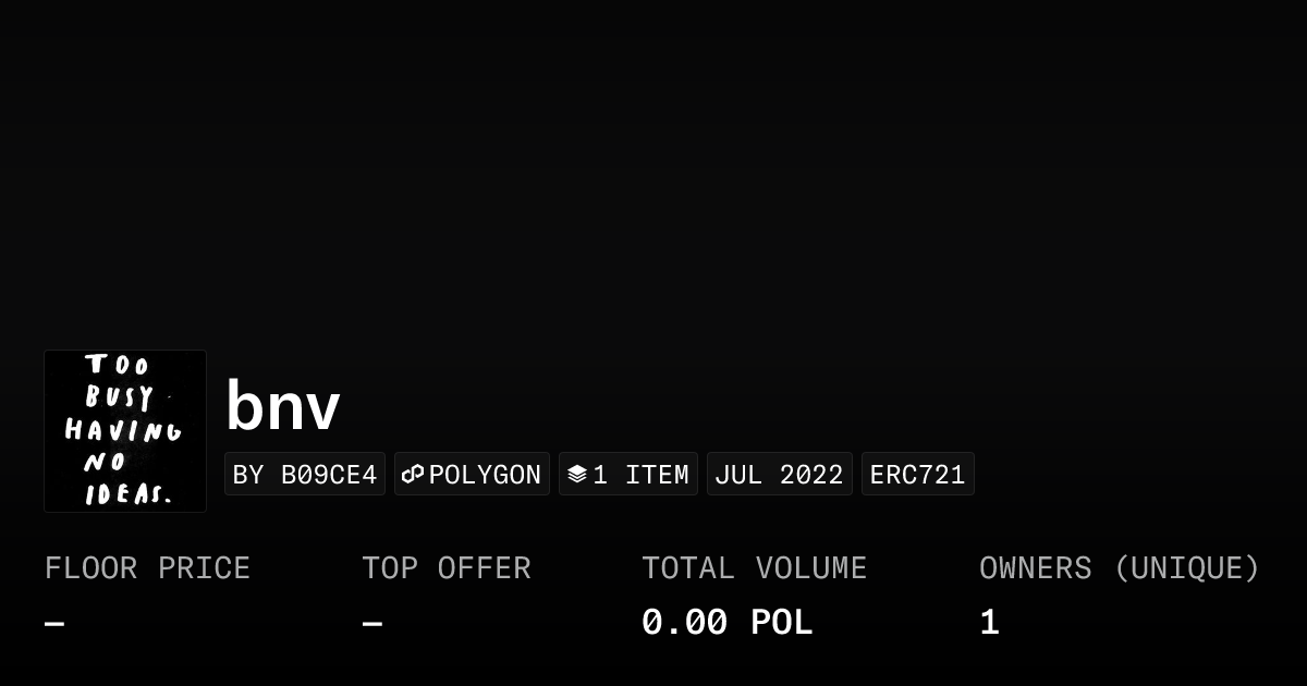 bnv - Collection | OpenSea