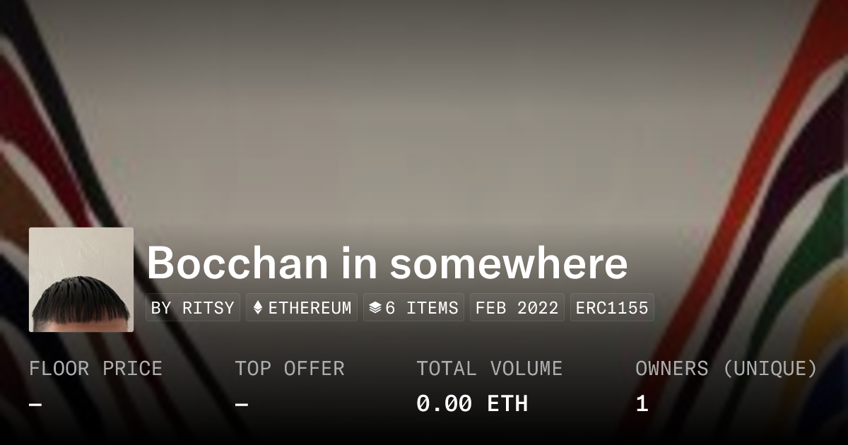 Bocchan in somewhere - Collection | OpenSea