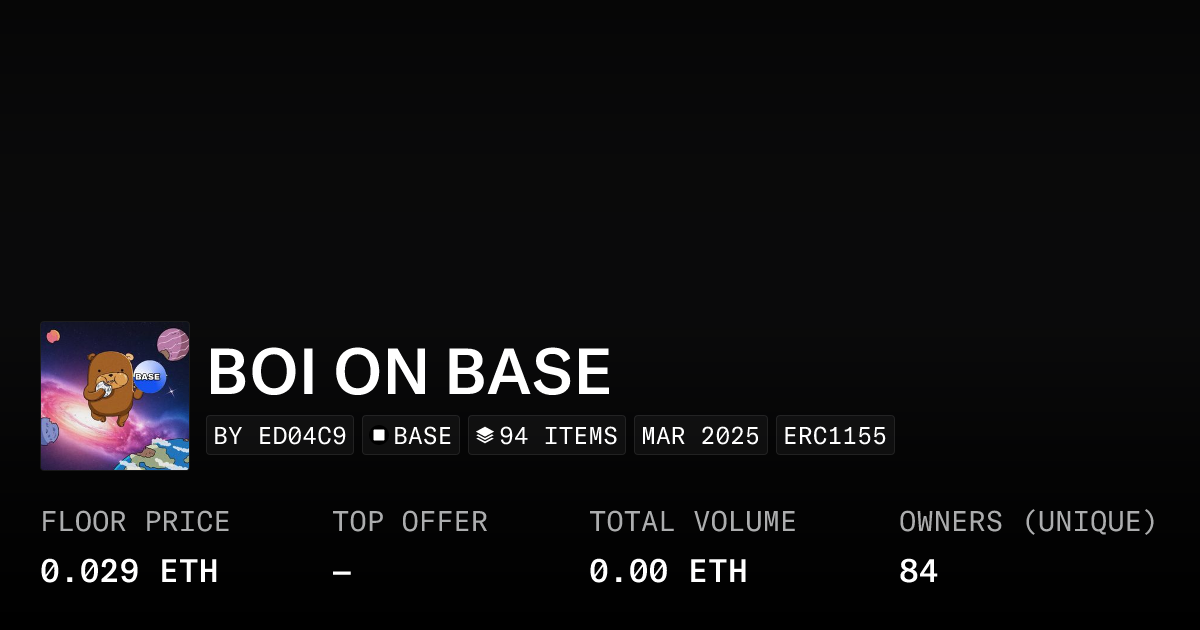 BOI ON BASE - Collection | OpenSea