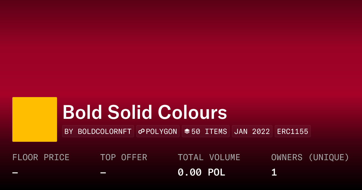Bold Solid Colours - Collection | OpenSea