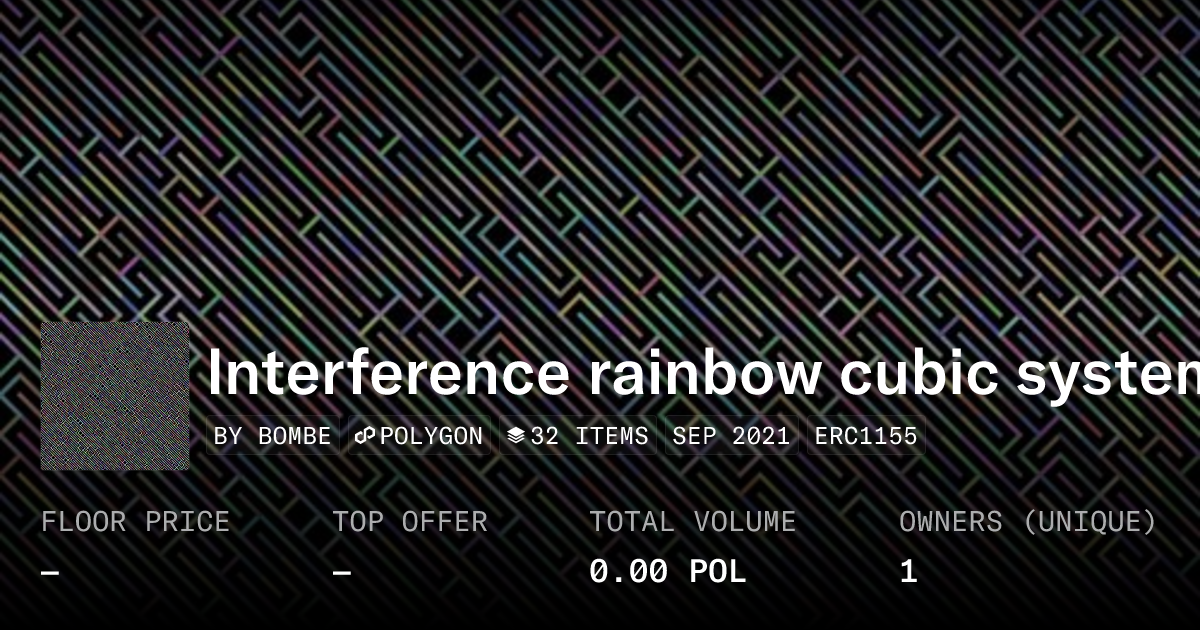 Interference rainbow cubic system - Collection | OpenSea