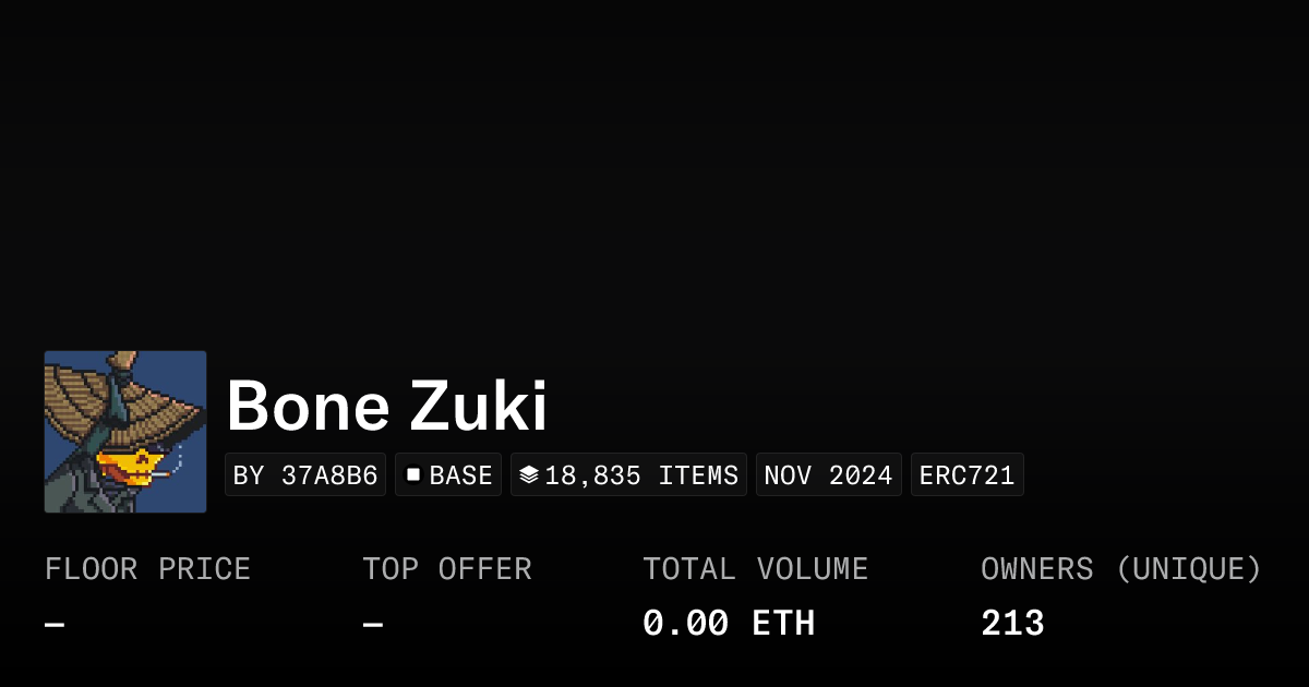 Bone Zuki - Collection | OpenSea