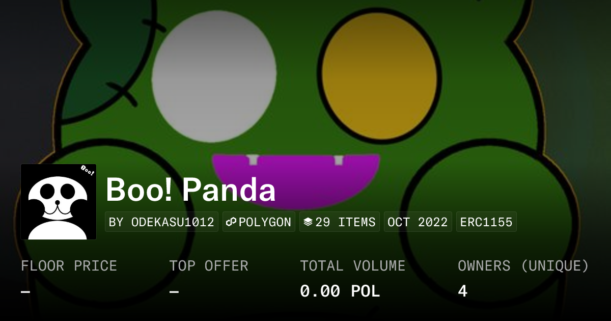 Boo! Panda - Collection | OpenSea