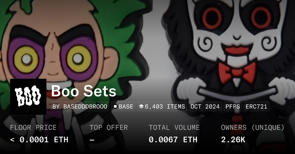 Boo Sets - Collection | OpenSea