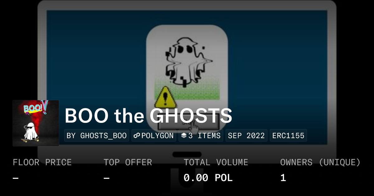 BOO the GHOSTS - Collection | OpenSea