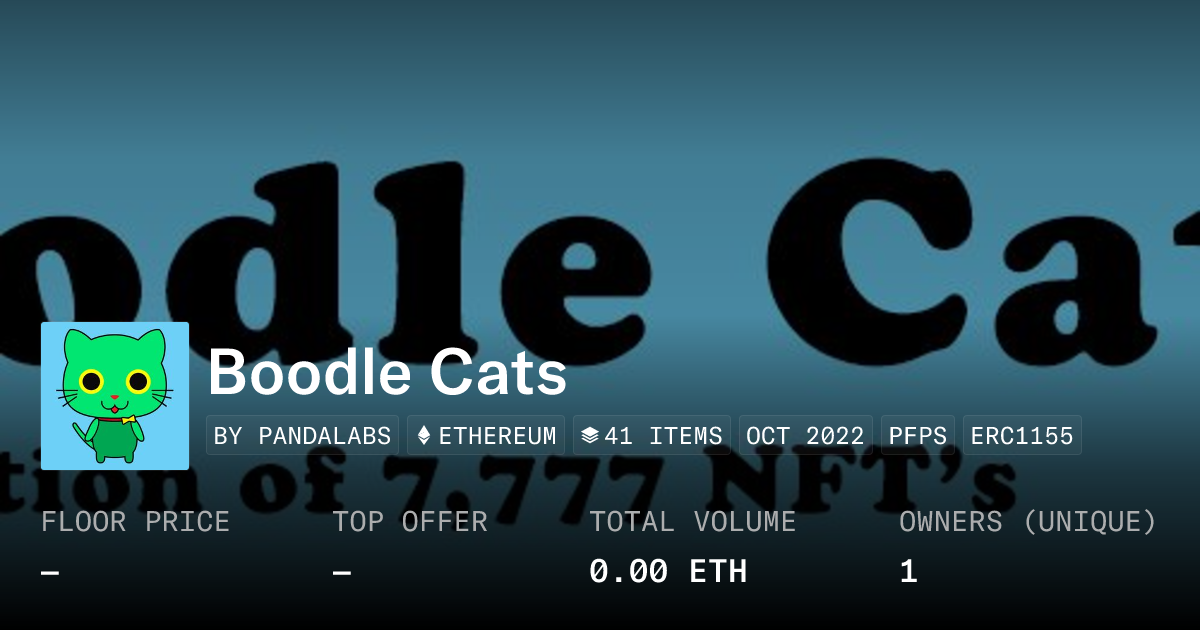 Boodle Cats - Collection | OpenSea